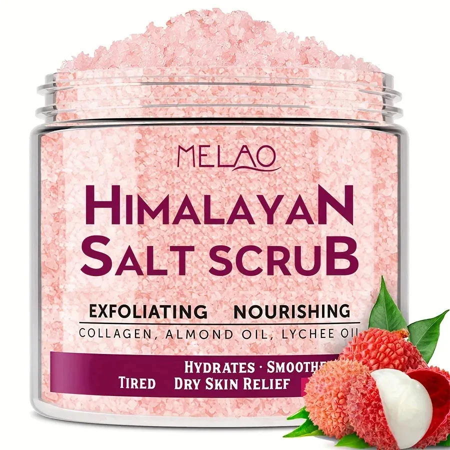 Melao Himalayan Salt Body Scrub with Collagen and Stem Cells - Natural ...