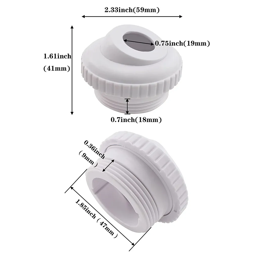 Pool Jet Nozzles 1/Directional Flow Eyeball Inlet Jet Spa Pool Fittings ...