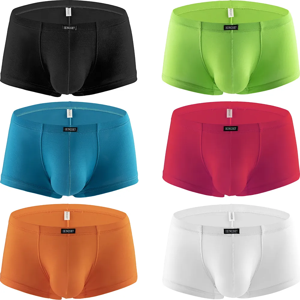 DHgate iKingsky Mens Modal Bulge Boxer Brief Shorts with Low Rise Design 4 Pack Health Beauty