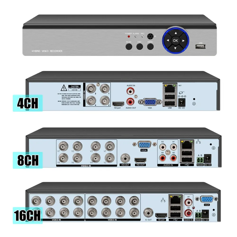 Xmeye Pro H.265 AHD TVI CVI Hybrid DVR 16-Channel Video Surveillance ...