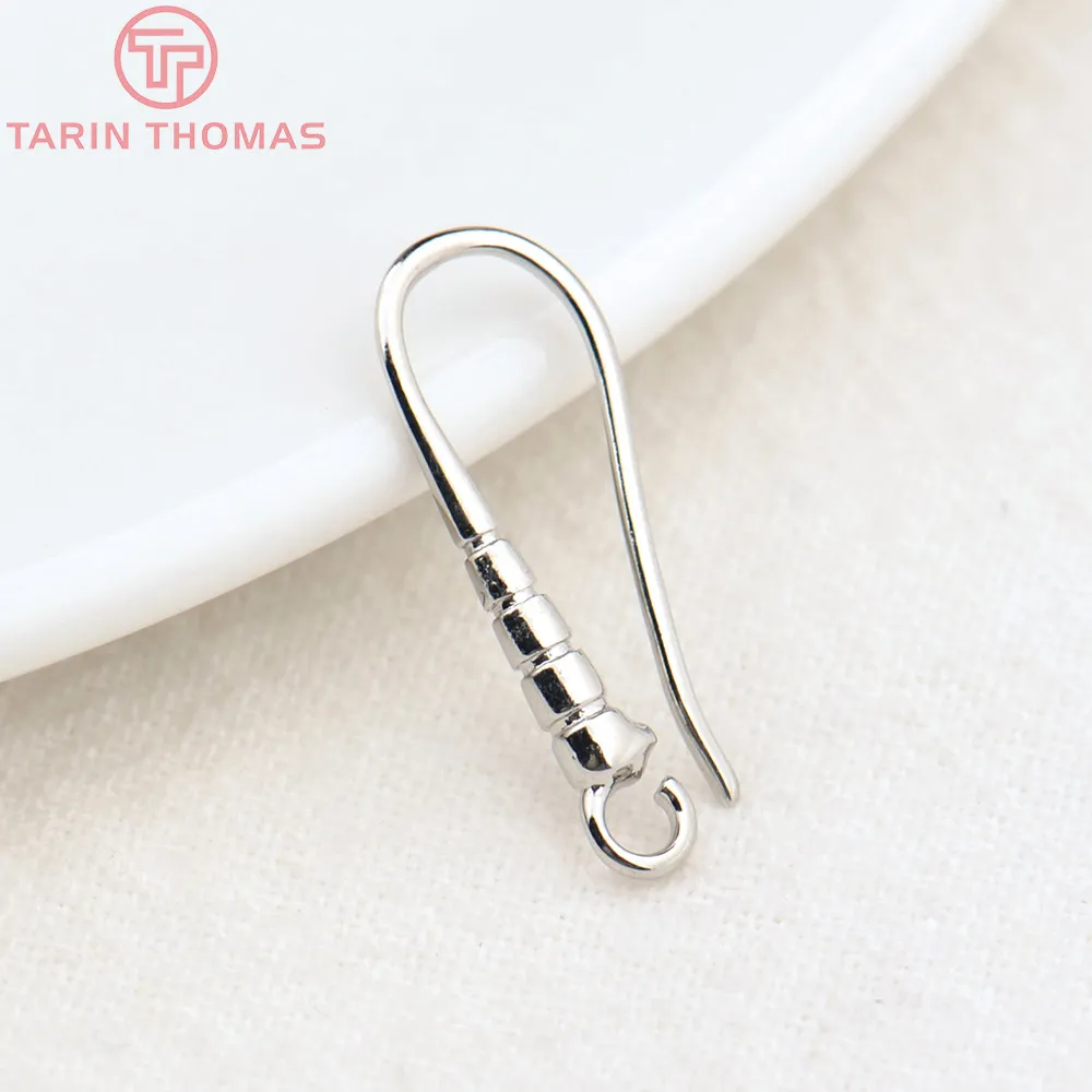 20MM 24K Gold Color Plated Carved Earring Hook for Jewelry Making DIY ...