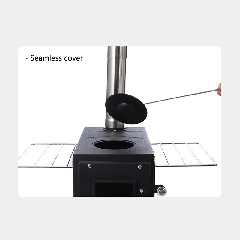 Foldable Wood wood heater stove with Chimney Pipe - Heavy Duty ...