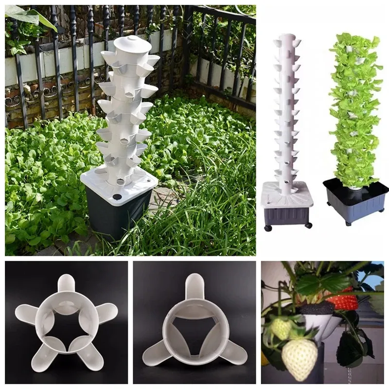 DIY Hydroponic Vertical Tower Planter Feet Kit For Indoor/Outdoor ...