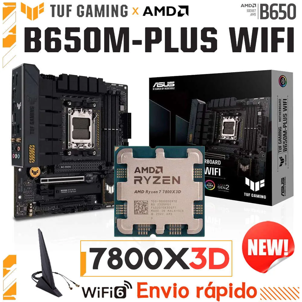 ASUS TUF Gaming B650m Plus Wifi AMD AM5 Combo De Placa Base Ryzen Kit ...