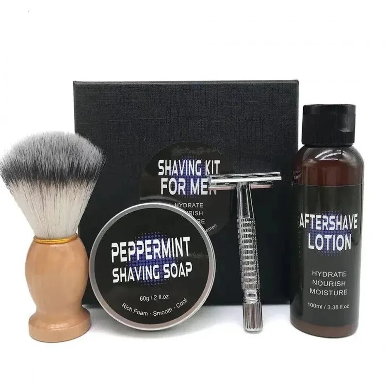 Men's Shaving Set with Shaving Cream, Shaving Brush, Aftershave Lotion ...