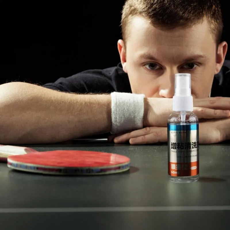 60ml Dual-Sided Sponge Table Tennis Racket Cleaner for Effective Rubber ...