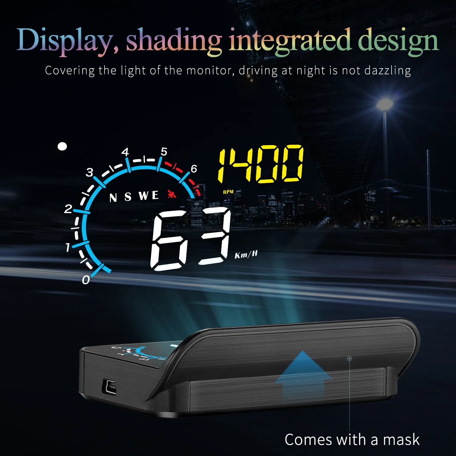 DHgate.com:M12 GPS HUD Car Head-Up Display with Lens Hood & Voltage ...