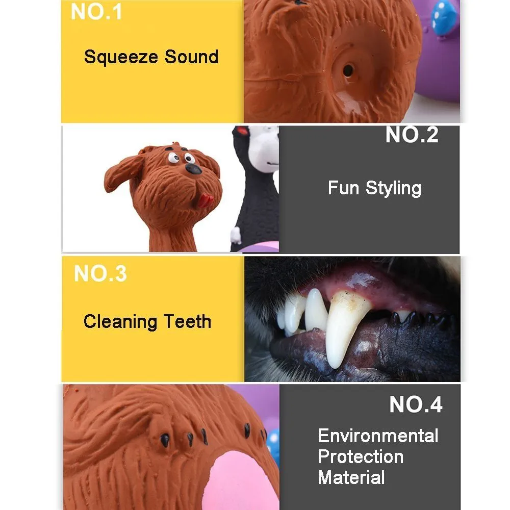 2024Durable Rubber Squeaky Chew Toys for Dogs Teeth Cleaning from ...