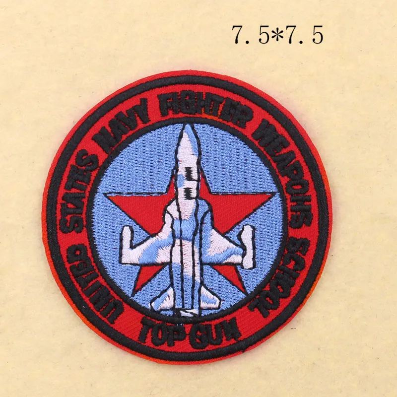 Embroidered Film Top Gun US Air Force Cloth Patches for Jackets and ...