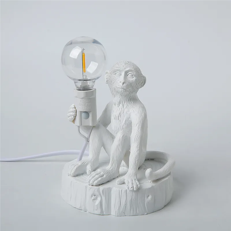 Nordic Mini Resin Monkey LED Table Lamp - Creative Night Light for ...