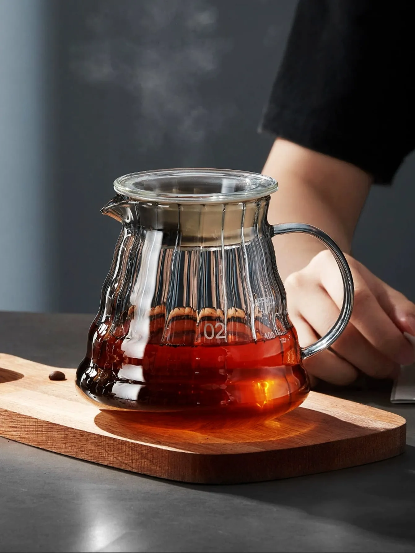 Glass Coffee Carafe with Lid - Perfect Pour Over Coffee Maker 360ml ...