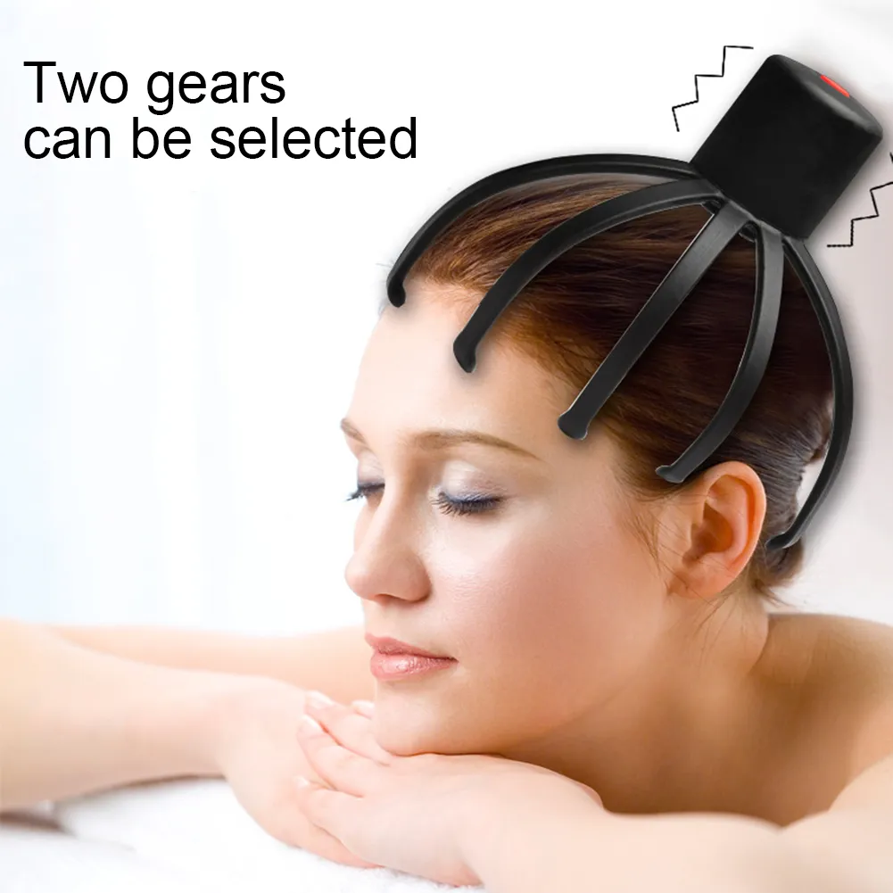 Electric octopus claw head massager with vibrating scalp acupoint ...