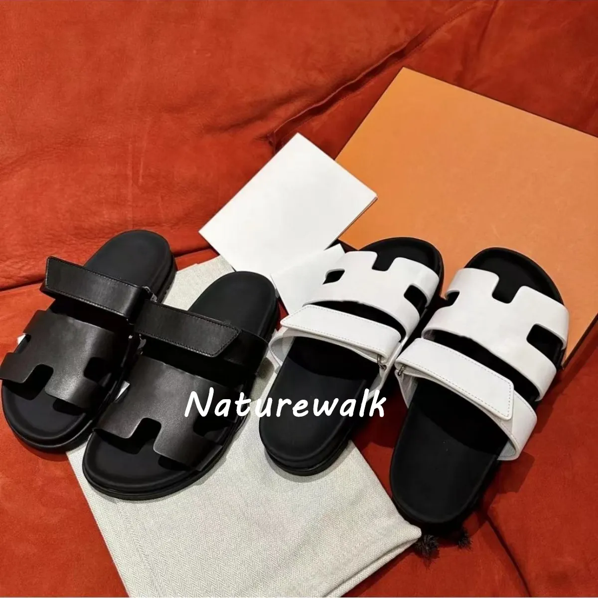 Chypre Luxury Leather Slides Designer Beach Chypre Sandals For Men And ...