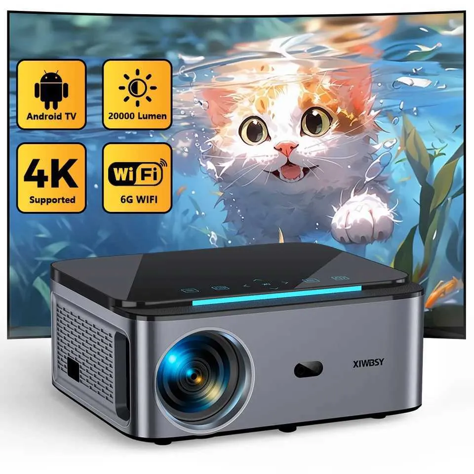 XIWBSY 4K Zebronics 4k Projector With 20000 Lumens, 800ANSI, WiFi6 ...