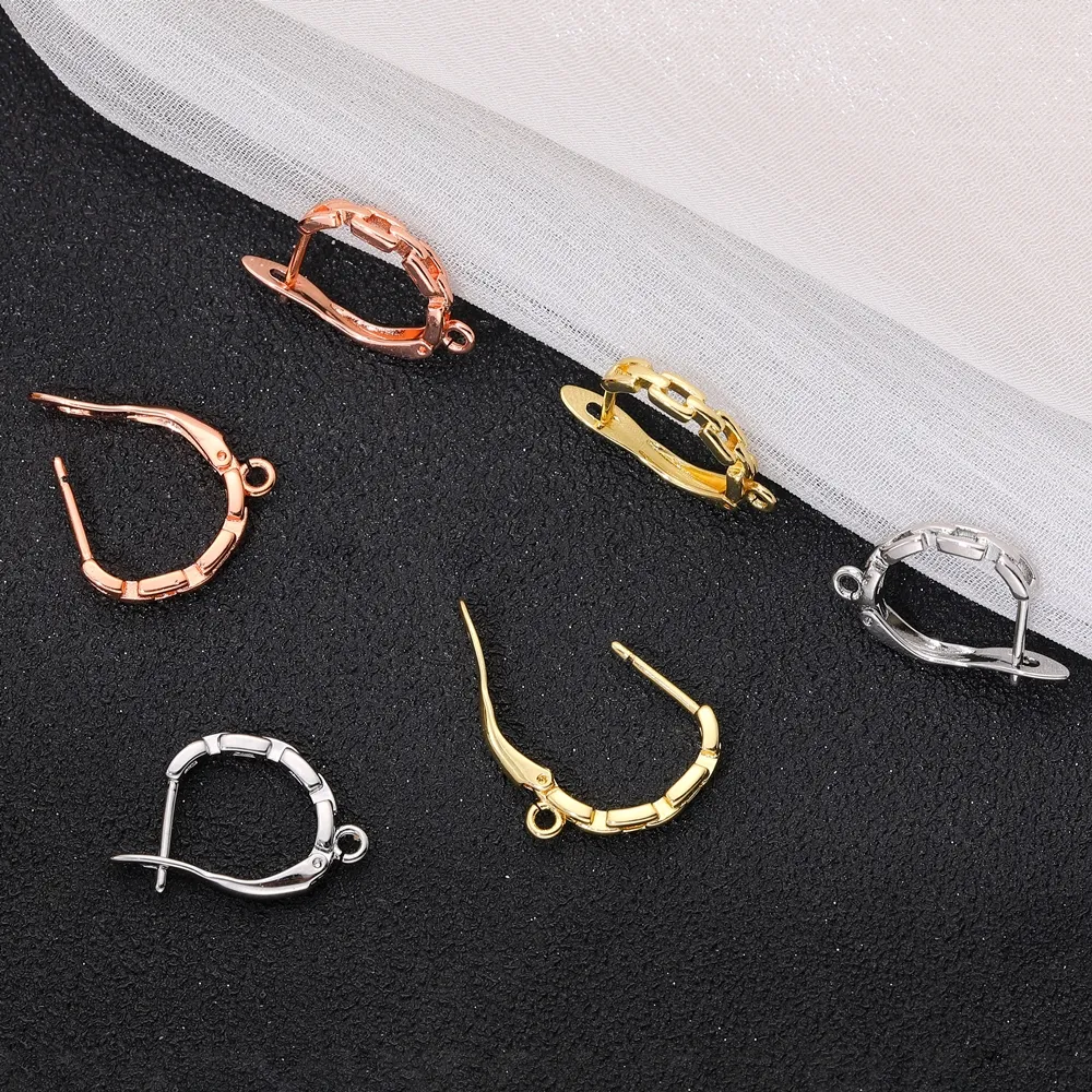 2024 18K Gold Silver DIY Earring Hooks Anti-Allergy Schwenzy Fasteners ...