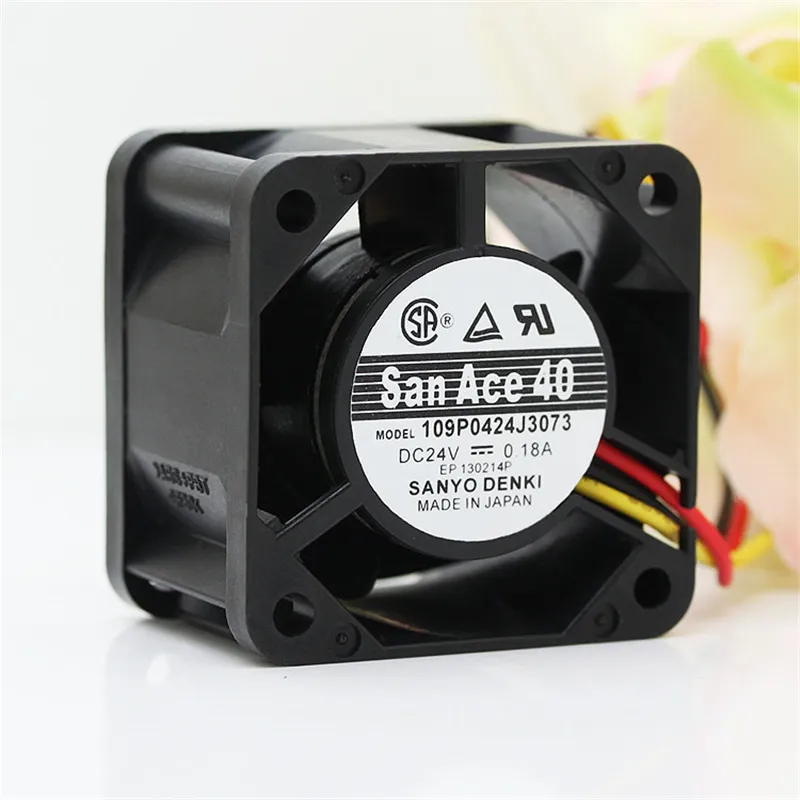 San Ace 4028 40mm Server Cooling Fan, 24V, 0.095A, 109P0424J3073 ...