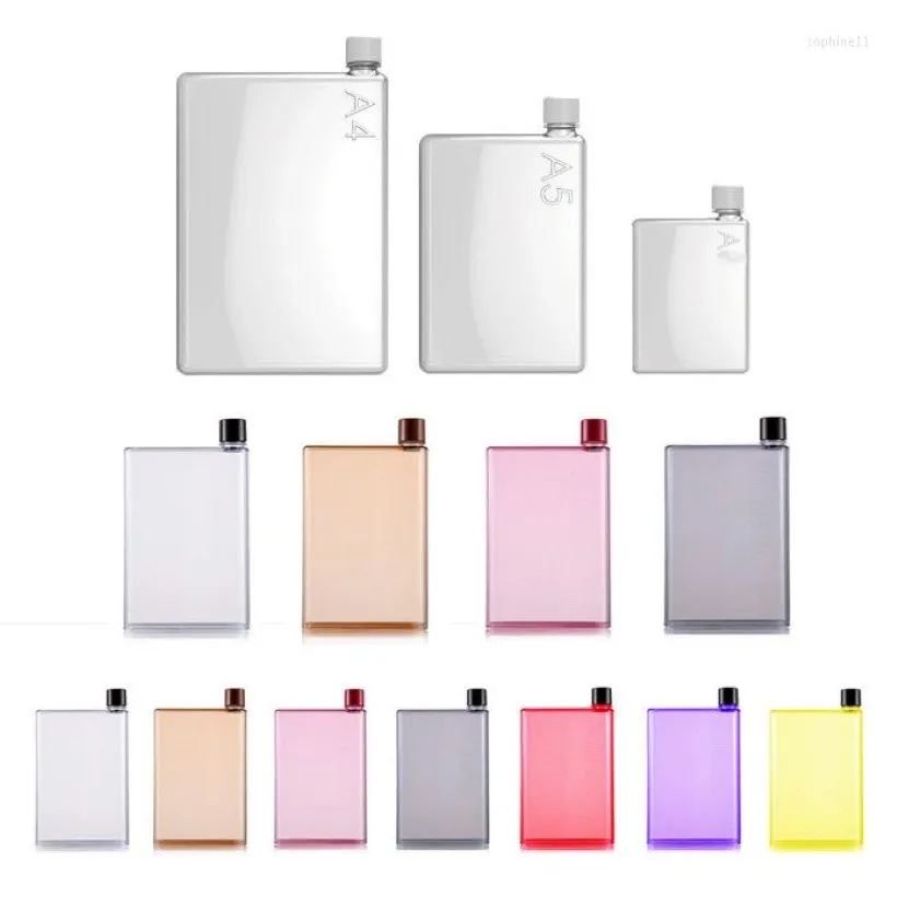 Portable Outdoor Notebook Water Bottle A5/A6 Sizes, 420ml/380ml Sized, Flat Plastic Design, Cool ...