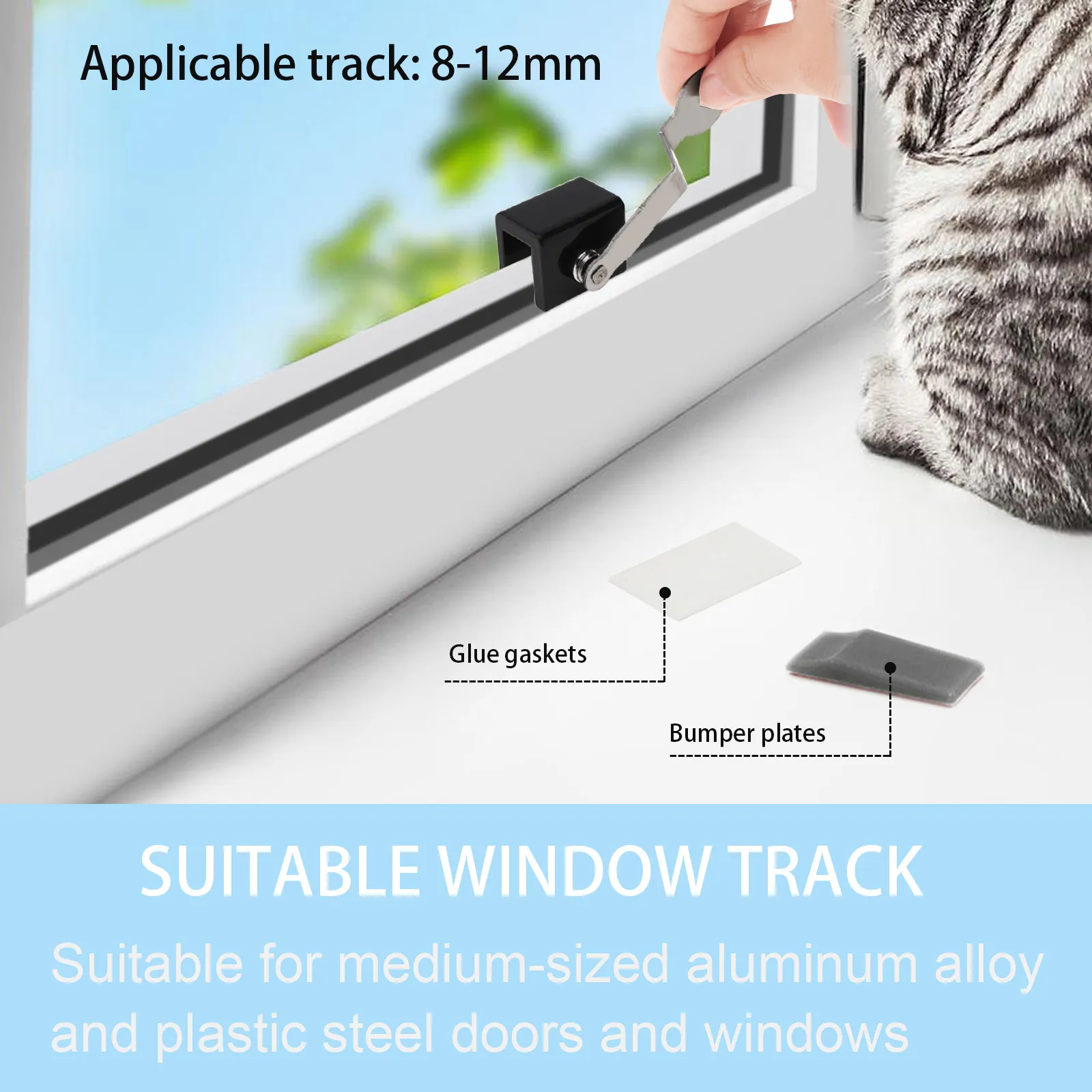 Sliding Security Window Lock Latch With Key Aluminum Alloy Adjustable ...