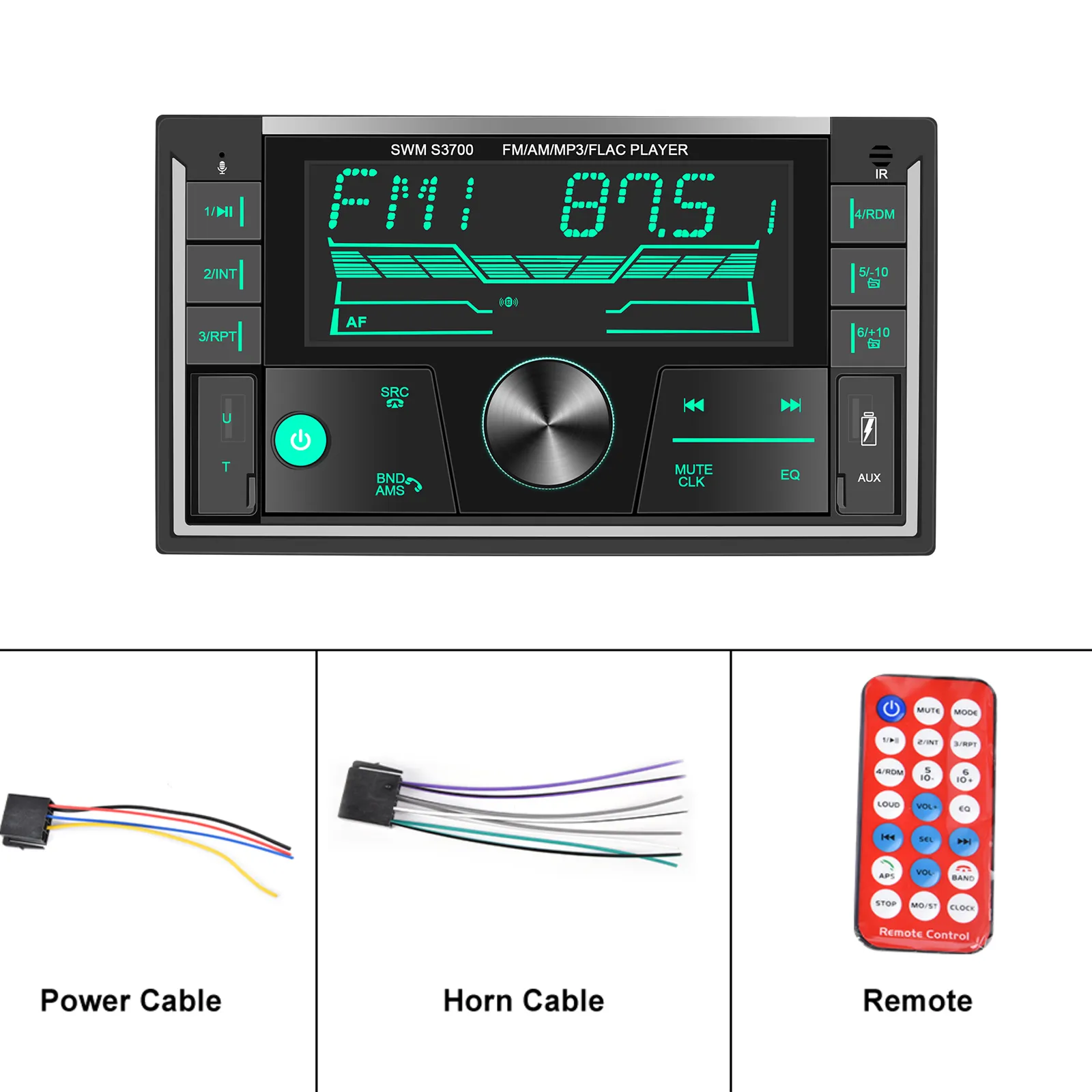 Podofo 2DIN Car Stereo Receiver with Bluetooth, USB, SD, AUX Inputs ...