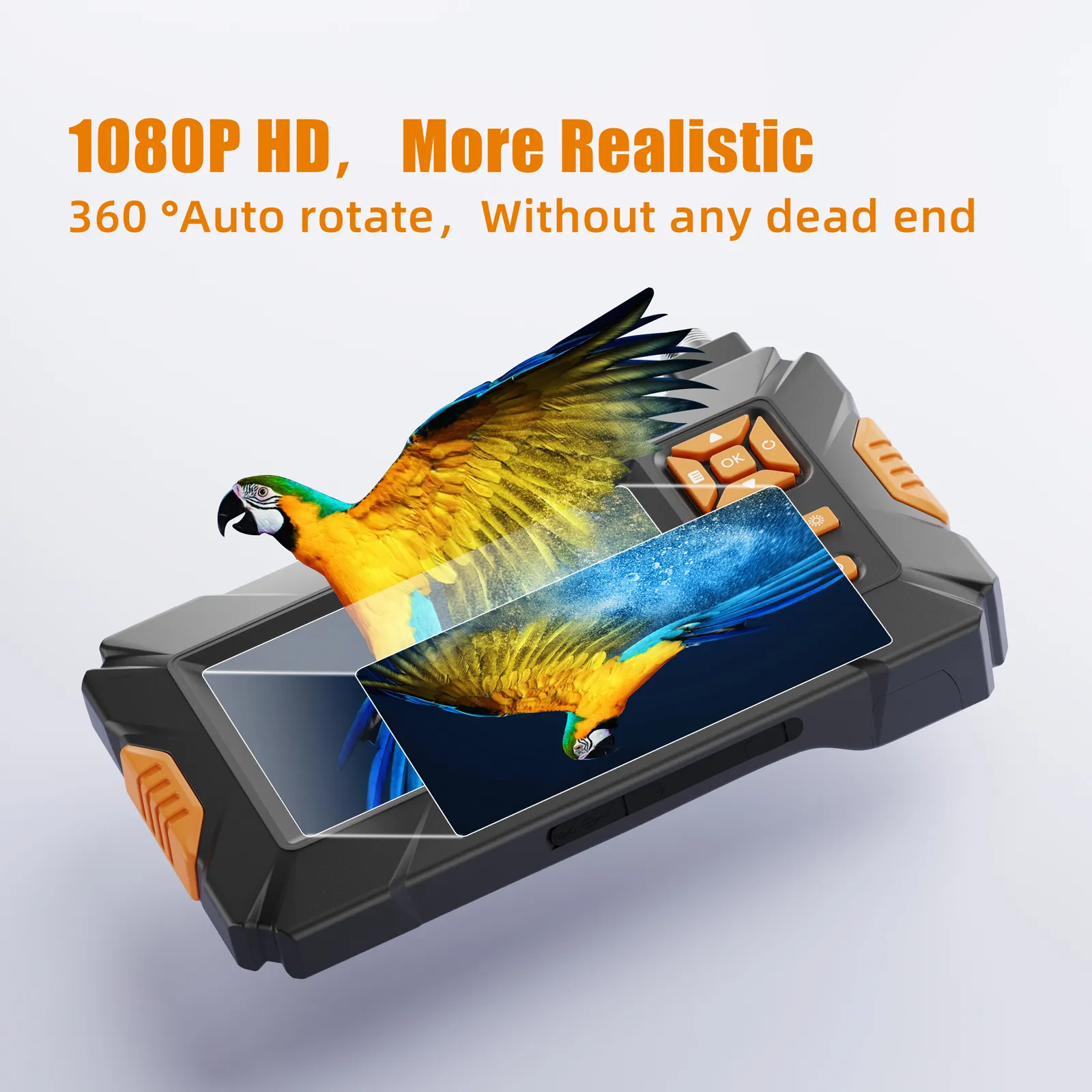 ENWOR Dual Camera endoscope camera with Auto-Rotating 360 Degree View ...