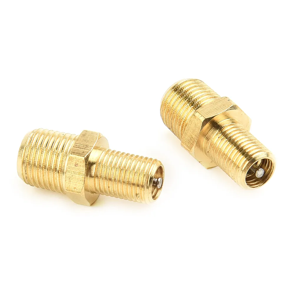 1/8 in NPT MPT Solid Brass Air Compressor Tank Fill Valves Hexagonal ...