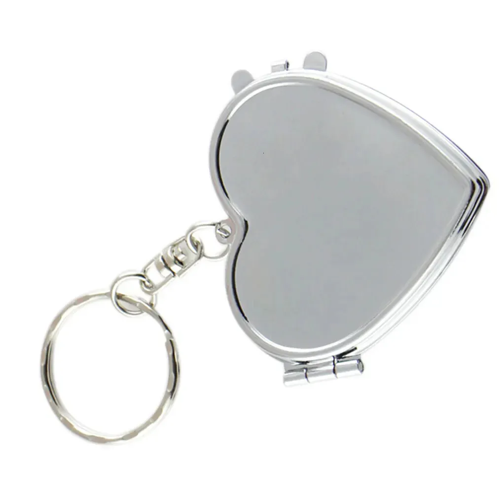 Double-Sided Folding Keychain Makeup Mirror - Round, Heart, Oval ...