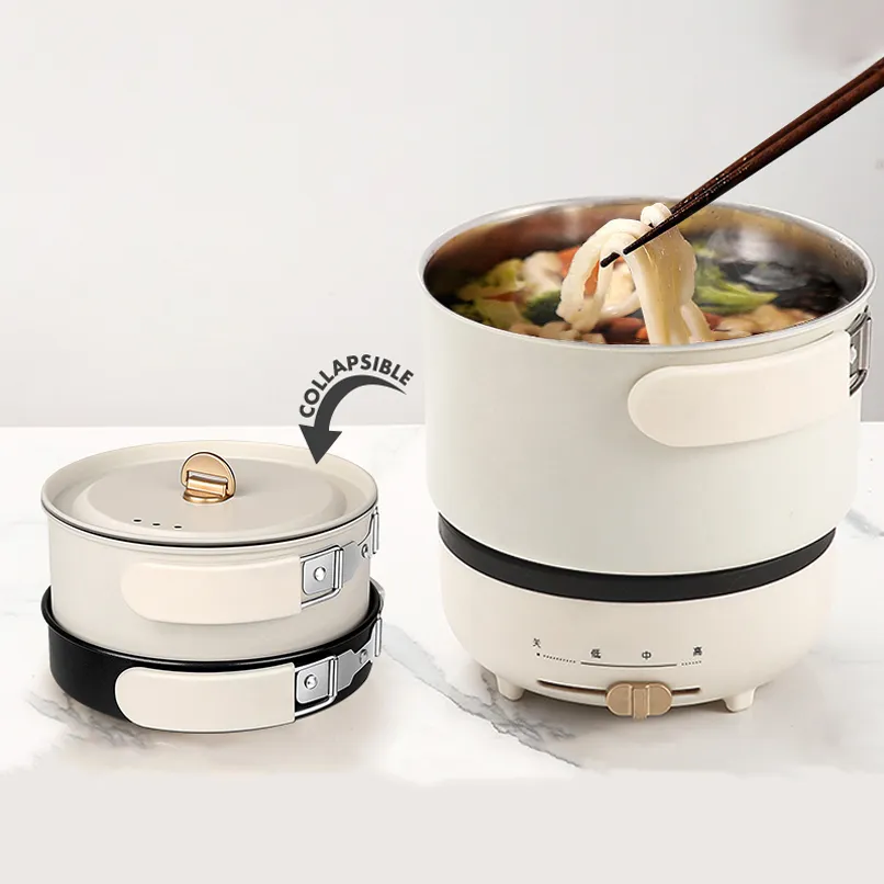 2L Foldable Electric Cooking Pot, Mini Portable Electric Skillet, Split ...