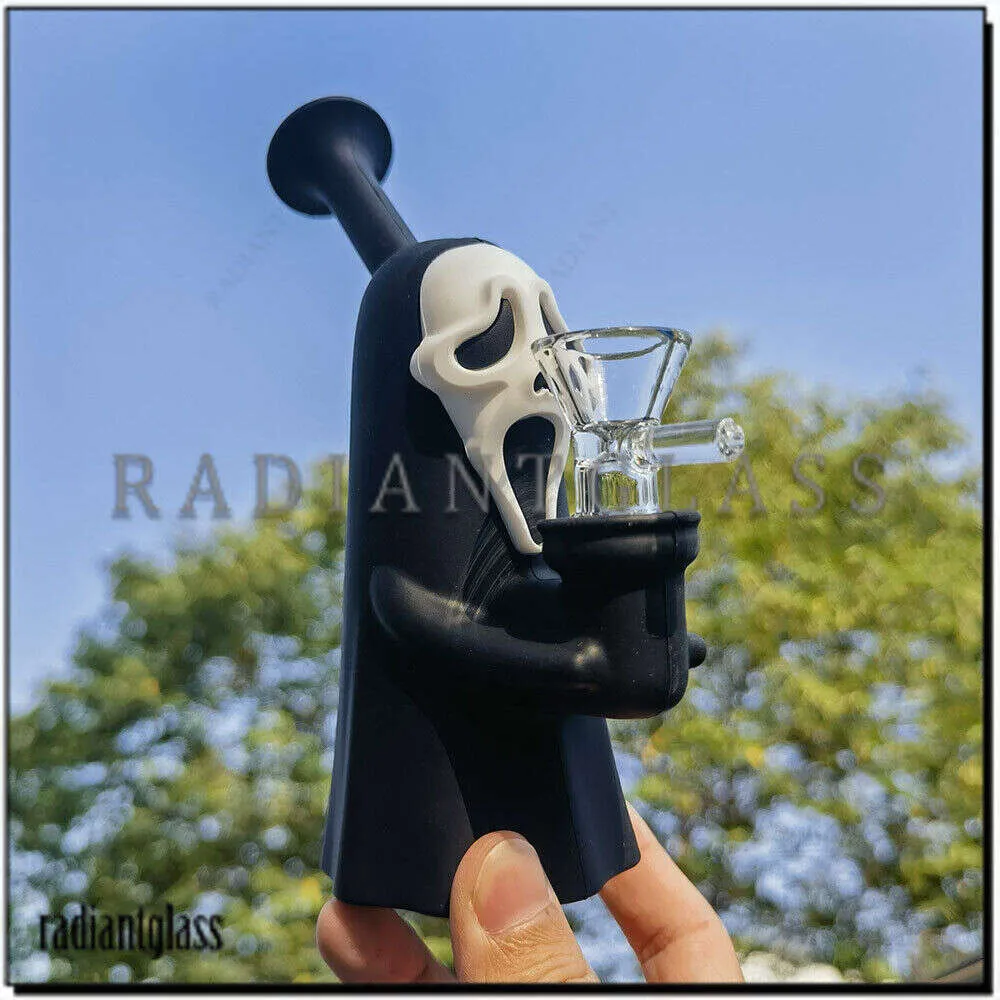 Wholesale 6.3" Silicone Ghost Whisky Hookah pipe company with 14mm Bowl ...