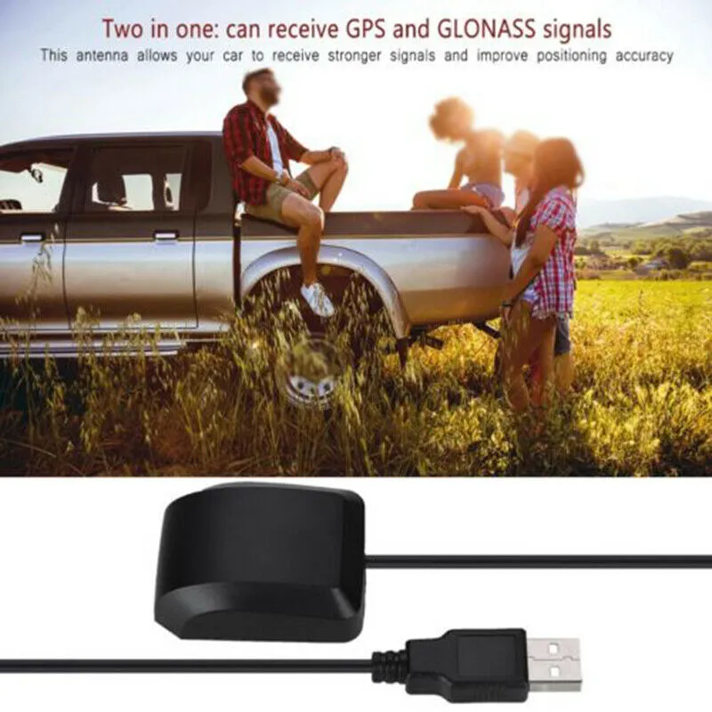 2 IN 1 USB Car Phone GPS Receiver Antenna Dual GLONASS Module GPS ...