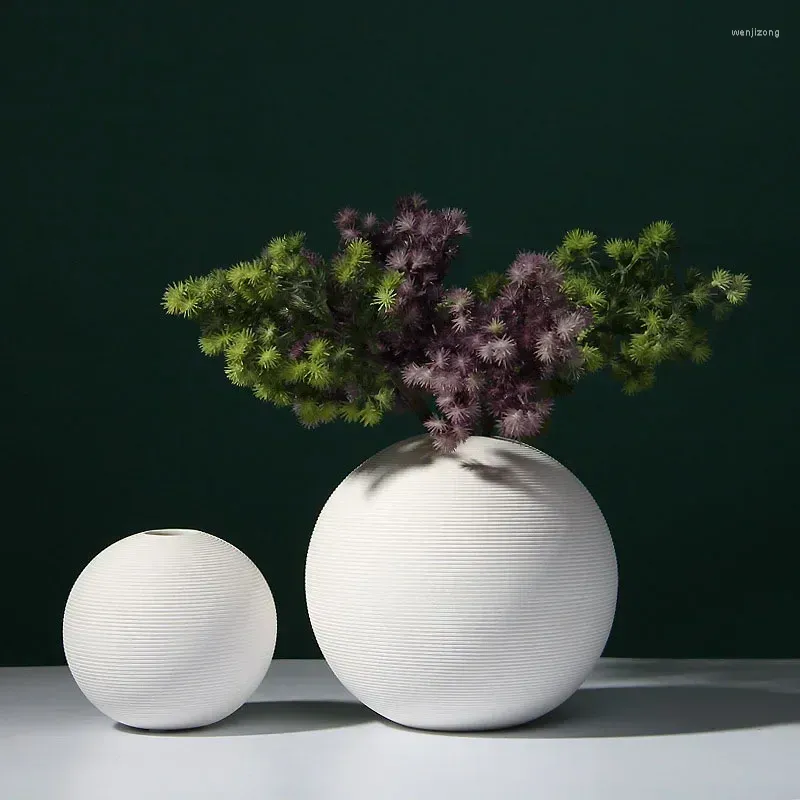 DHgate.com:White Ceramic Ball Vase: Minimalist Home Décor for Entrance ...