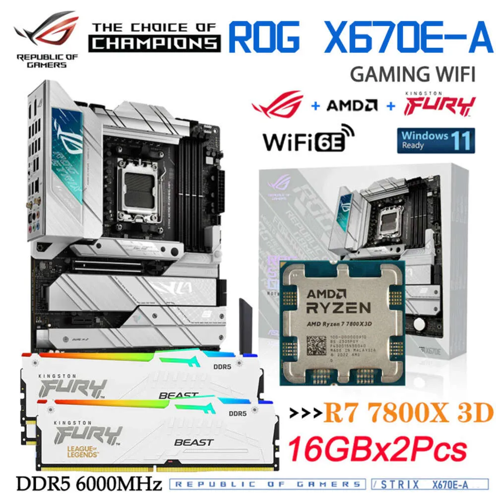 ASUS ROG STRIX X670E A GAMING WIFI DDR5 Socket AM5 USB 3.2 Gen AMD X670 ...