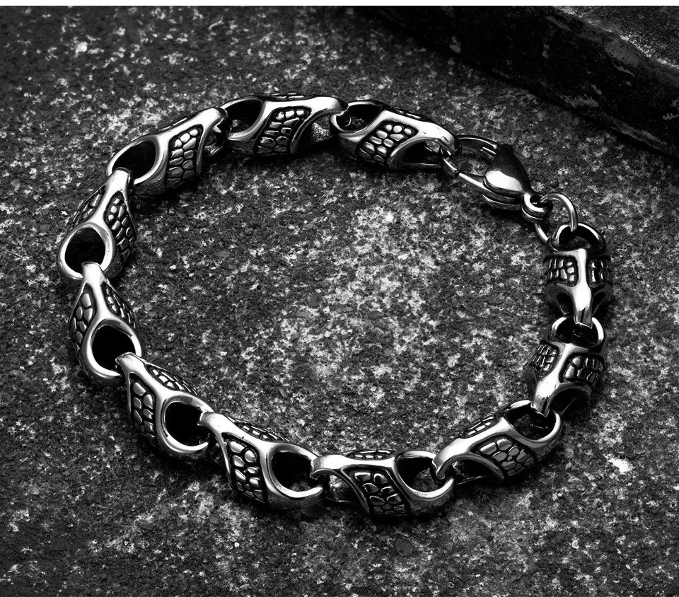 Nordic Viking Pattern Bracelet, Stainless Steel Trend Keel Cuff ...