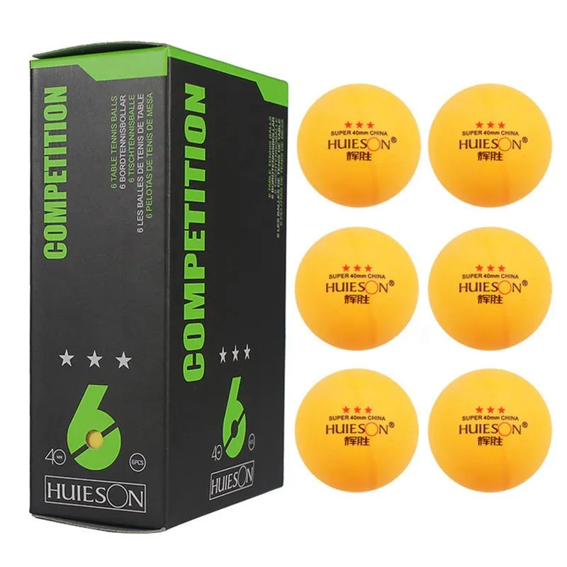 Pro 6-Pack 3-Star Table Tennis Balls - Official Size, Weight, Training ...