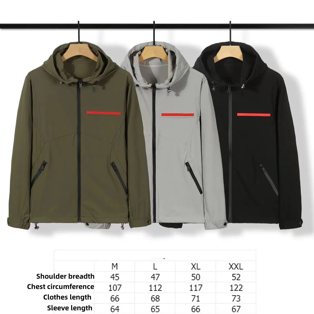 High Quality Designer Men's Hooded Windbreak Mens Jackets For Spring ...