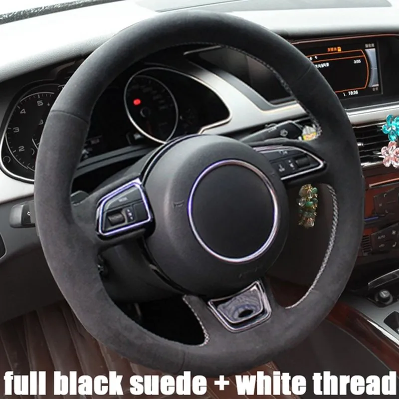 DHgate.com:Car Steering Wheel Cover, Suede Leather Braid for Audi A1 A3 ...