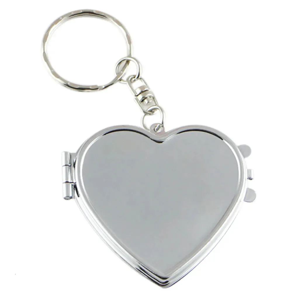 Double-Sided Folding Keychain Makeup Mirror - Round, Heart, Oval ...
