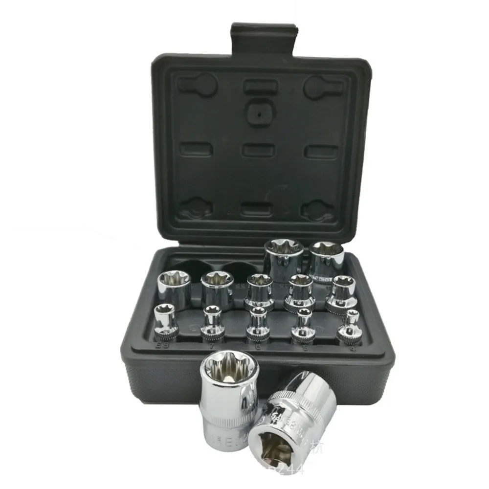 E-Type Torx Star Bit Socket Wrench Set E4-E24 for Home, DIY ...