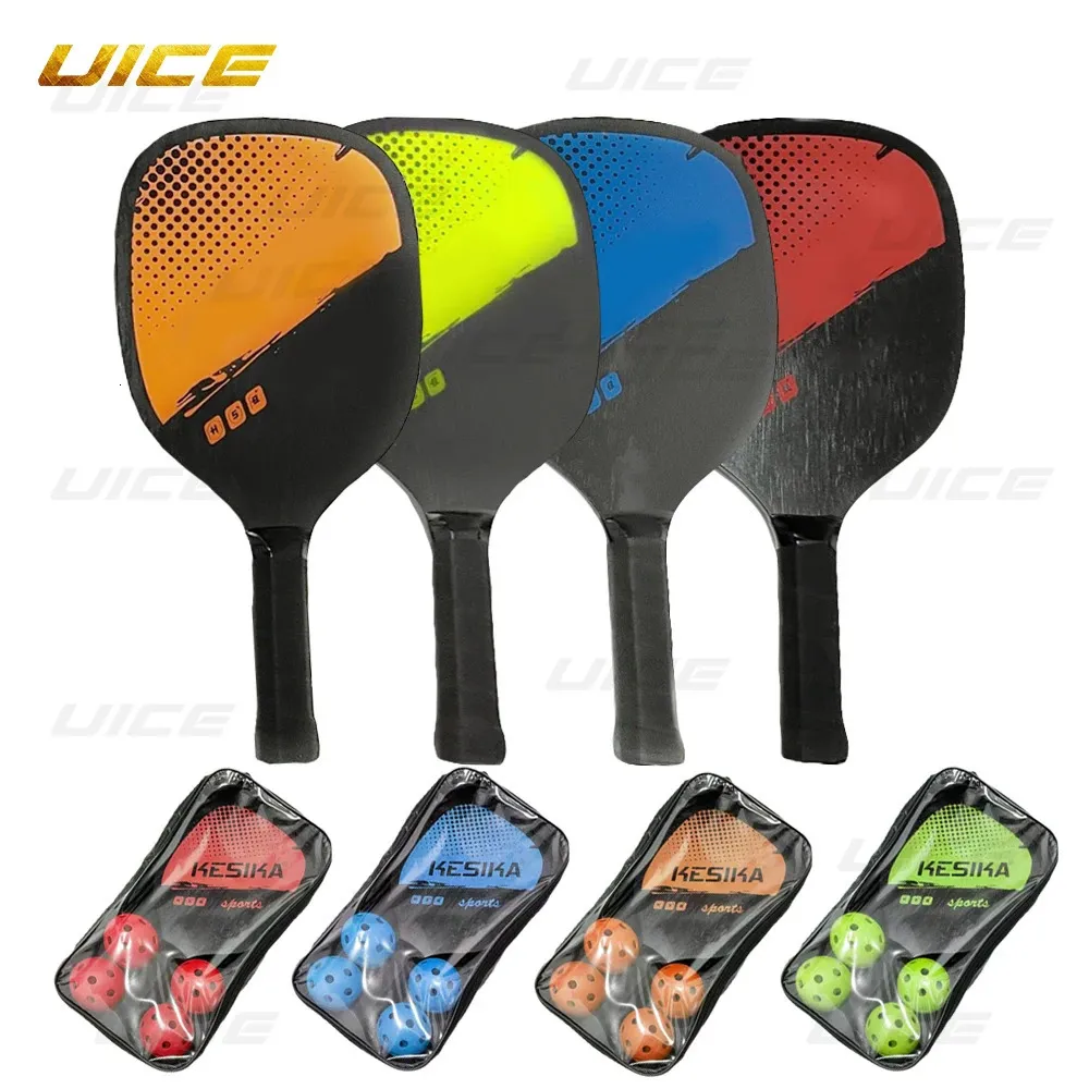 Pickleball Paddles Set of 2 with 4 Balls and Racquet Bag Portable Ultra ...