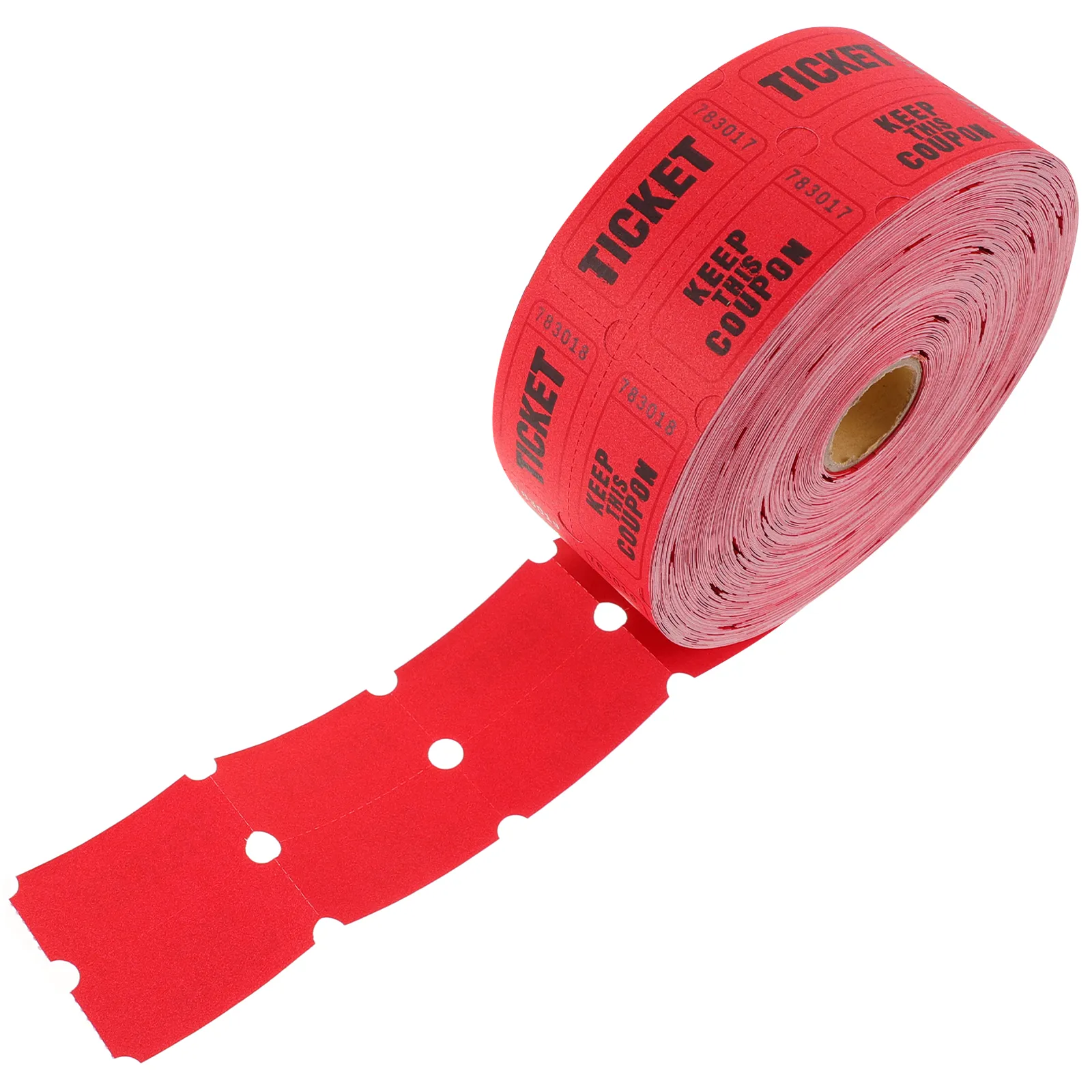 Double-Sided Red Paper Raffle Tickets - Bulk Classroom Lottery Movie ...