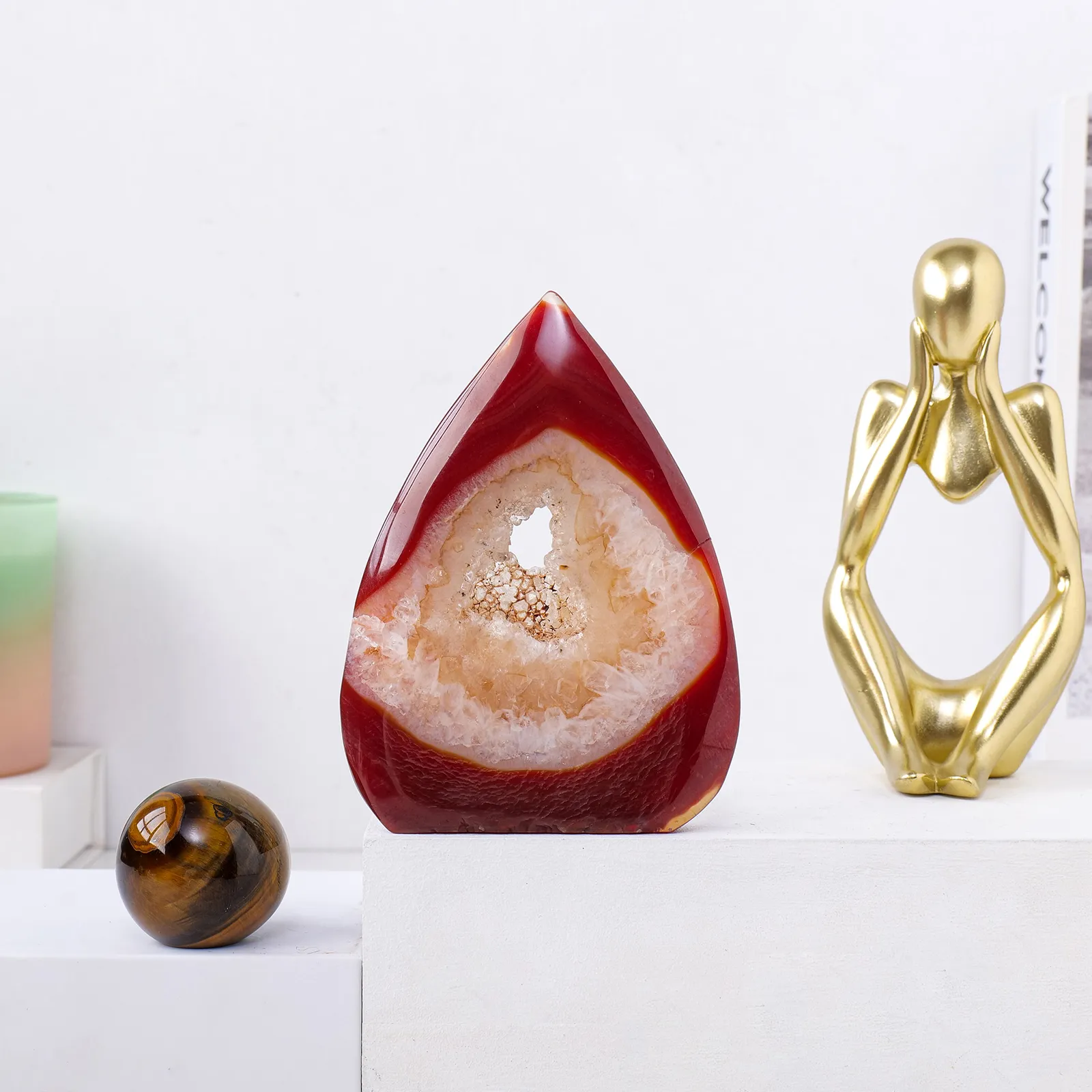 DHgate.com:Carnelian Crystal Flame Sculpture: Red Agate Carving for ...