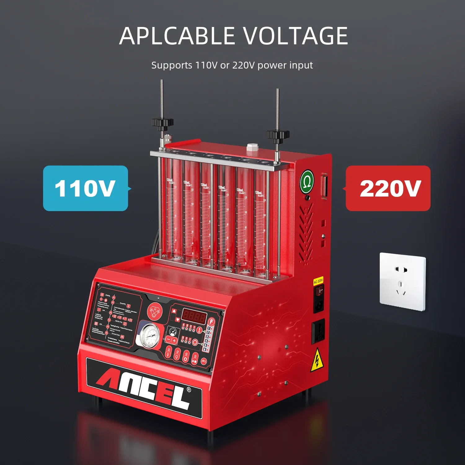 Fuel Injector Cleaning Machine Solution, 6-Cylinder Diagnostic Tool ...