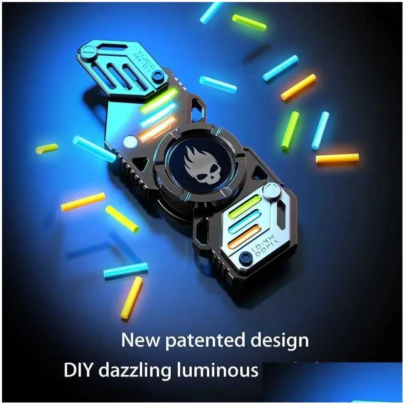Luminus Led Fidget Spinner With Light Effect Combinations Metal Toy For ...