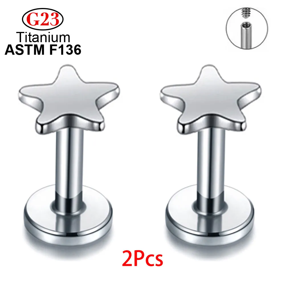 DHgate.com:Titanium Lip Studs: G23 ASTM F136 Internal Threaded ...