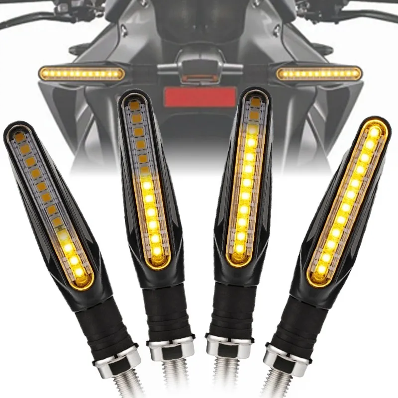 DHgate.com:202412 LED Motorcycle Turn Signals Sequential Signals Amber ...