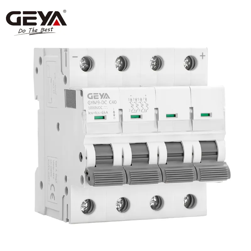 GEYA MCB DC 1000V 4-Pole 6A-63A Mini Circuit Breaker DC Solar Breaker ...
