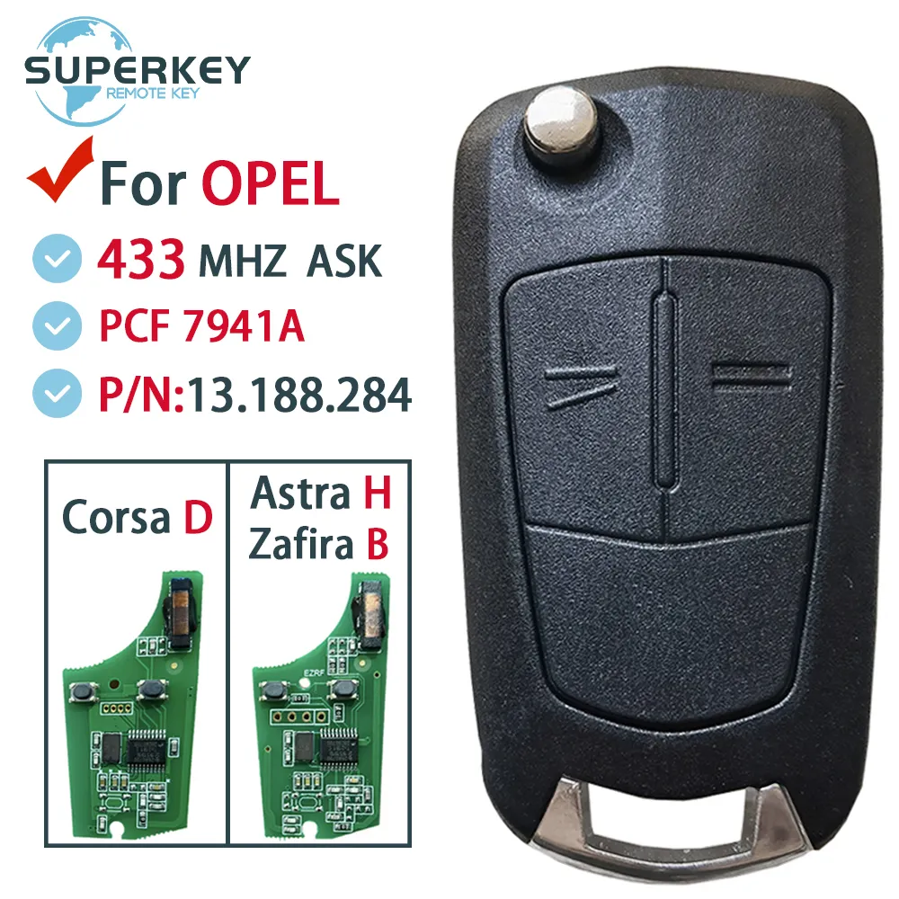 DHgate.com:Opel Vauxhall Remote Flip Car Key: 2 Buttons, 433MHz ...