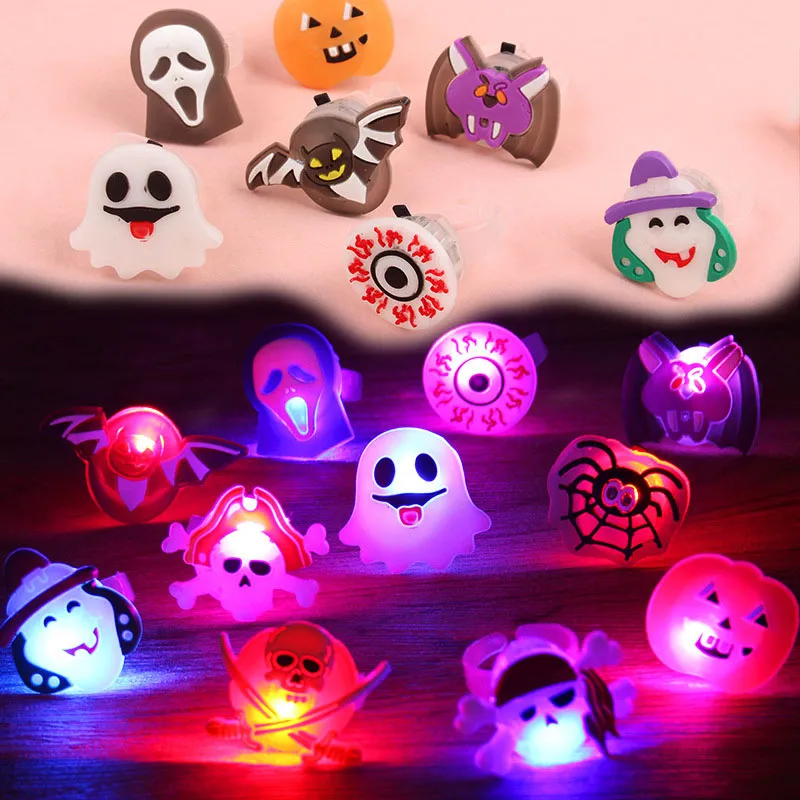 DHgate.com:20Pcs LED Halloween Glow Rings Light Up Party Favors Toys ...