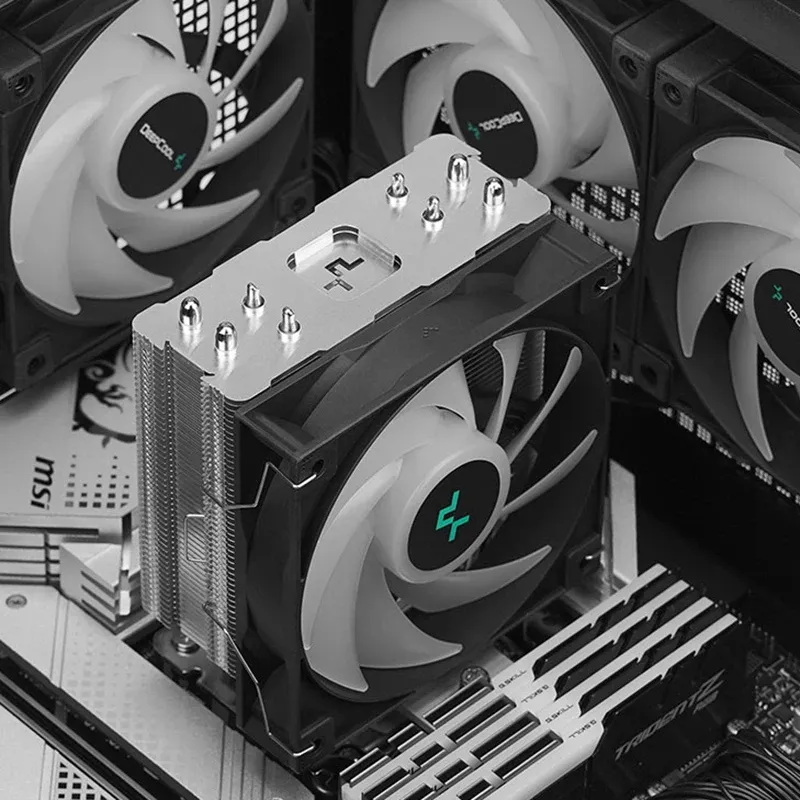 Deepcool AG400 CPU Air Cooler, 4 Heat Pipes, 5V 3-Pin ARGB PWM, LGA1700 ...