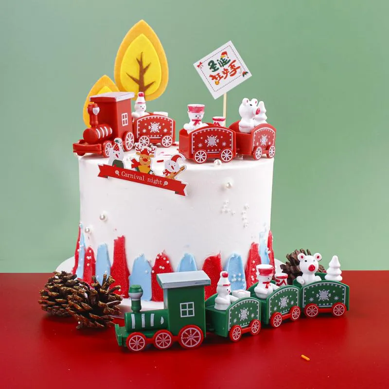 Christma Train Set Mini Santa Claus Rail Car Toys Creative Decor ...