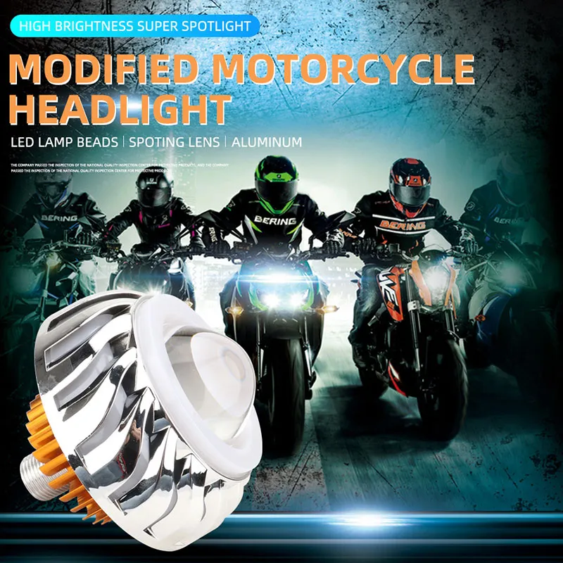 Motorcycle Led Headlights Flashing Signal Light Moto Fog Light Driving